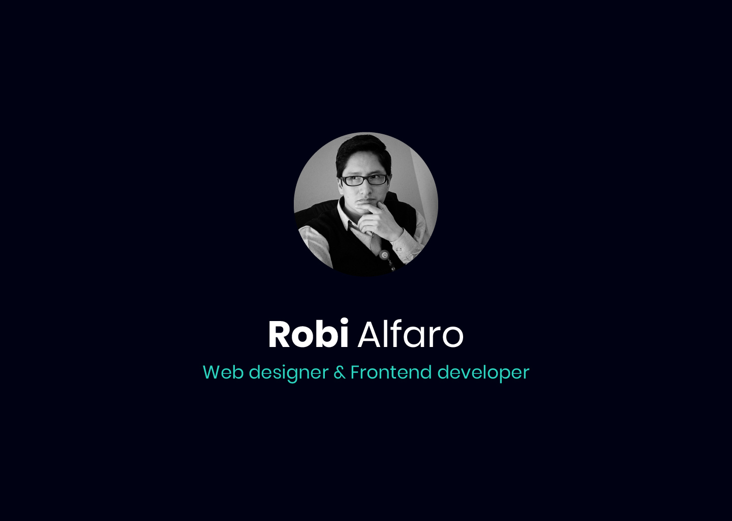 Robi Alfaro | Web designer & Frontend developer